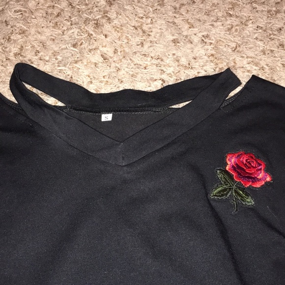 Tops | Cute Rose Crop Top | Poshmark